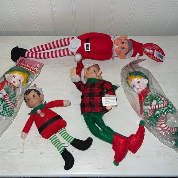 Holiday | Lot Vintage Christmas Elves Decorations | Poshmark